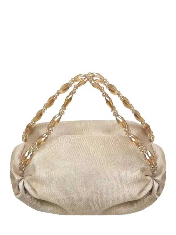 0711 TBILISI Nino Beaded-embellishments Tote - Neutrals
