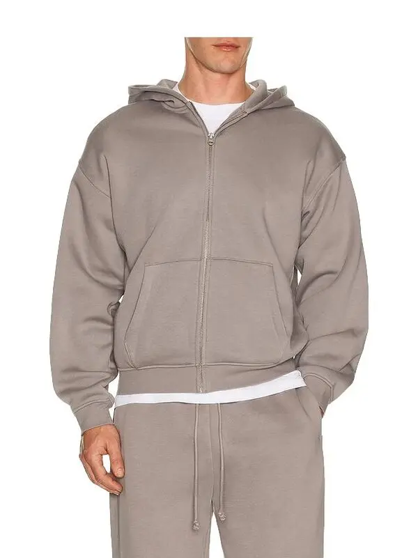 SKIMS Relaxed Zip Up Hoodie - Shadow
