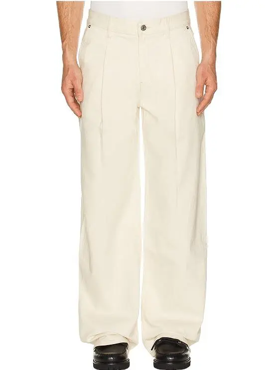 Helmut Lang Relaxed Pleated Jean - Ecru