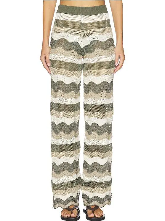 Azulu Martina Pant - Olive Stripe