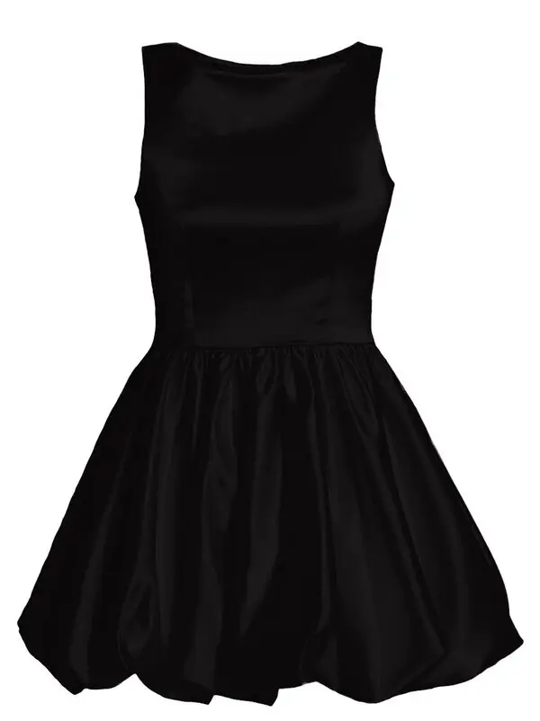 Azeeza Ananya Satin Mini Dress - Onyx