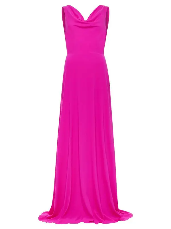 Azeeza Saunder Charmeuse Gown - Magenta