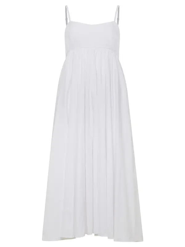 Azeeza Rachel Poplin Midi Dress - White