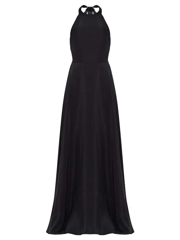 Azeeza Rosa Charmeuse Gown - Black