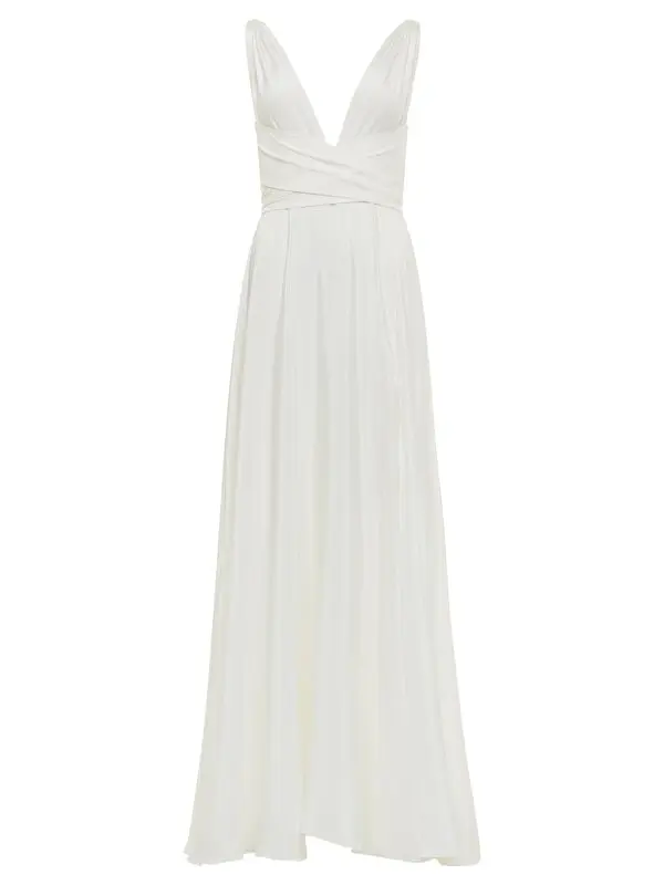 Azeeza Cirrus Charmeuse Gown - White