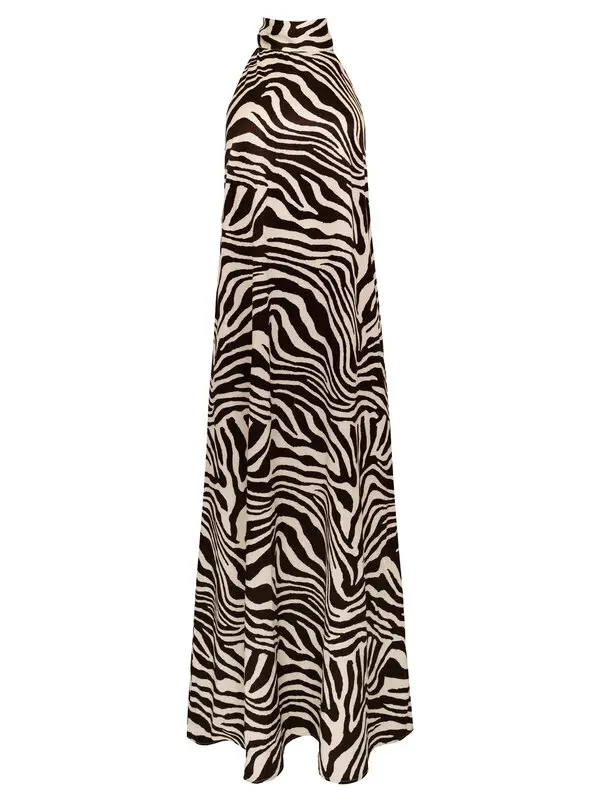 Azeeza Meera Printed Midi Dress - Zebra