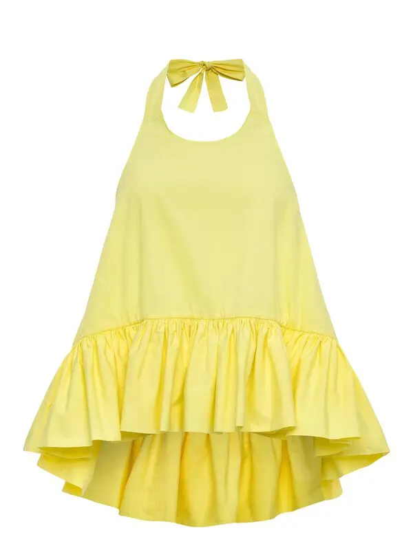 Azeeza Winston Poplin Top - Lemon