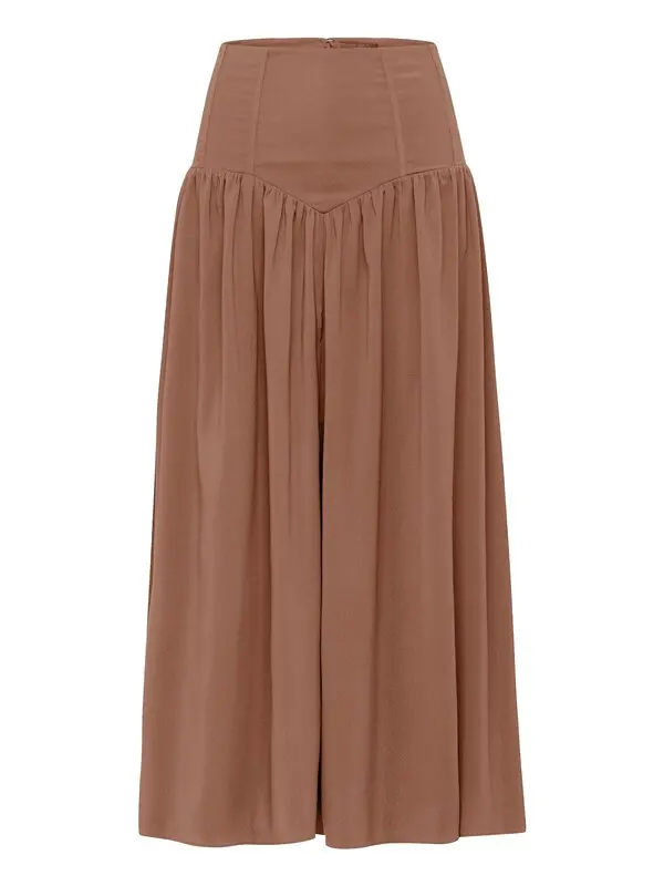 Azeeza Noora Poplin Skirt - Mocha