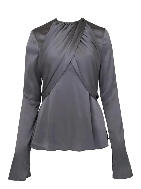 Azeeza Elowen Satin Blouse - Dove