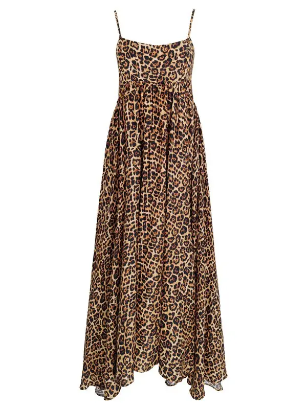 Azeeza Rachel Printed Midi Dress - Leopard