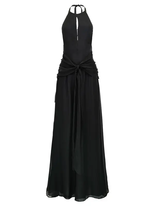 Azeeza Avya Chiffon Gown - Black