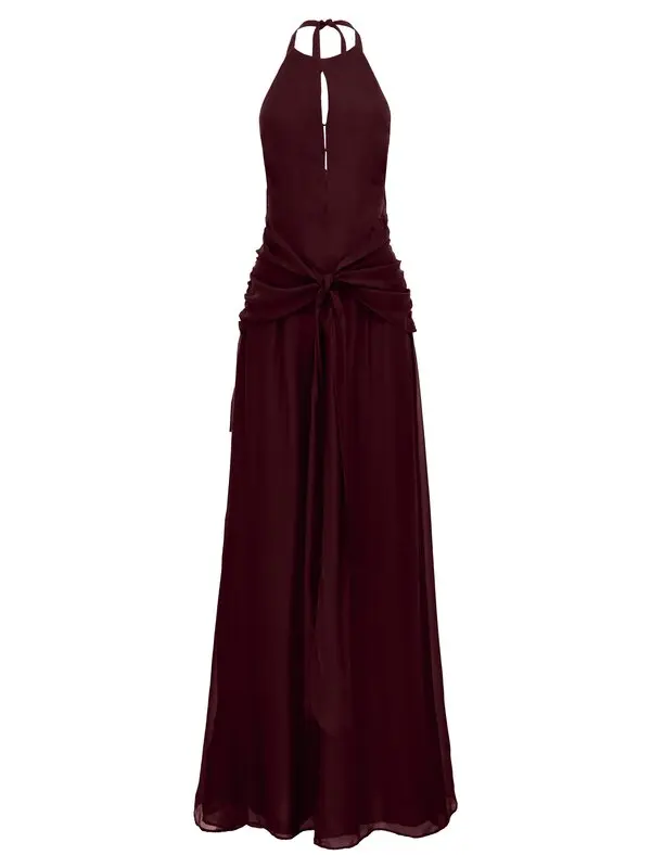Azeeza Avya Chiffon Gown - Wine