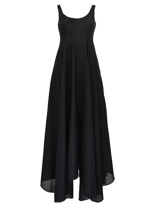 Azeeza Bria Cotton Voile Midi - Black