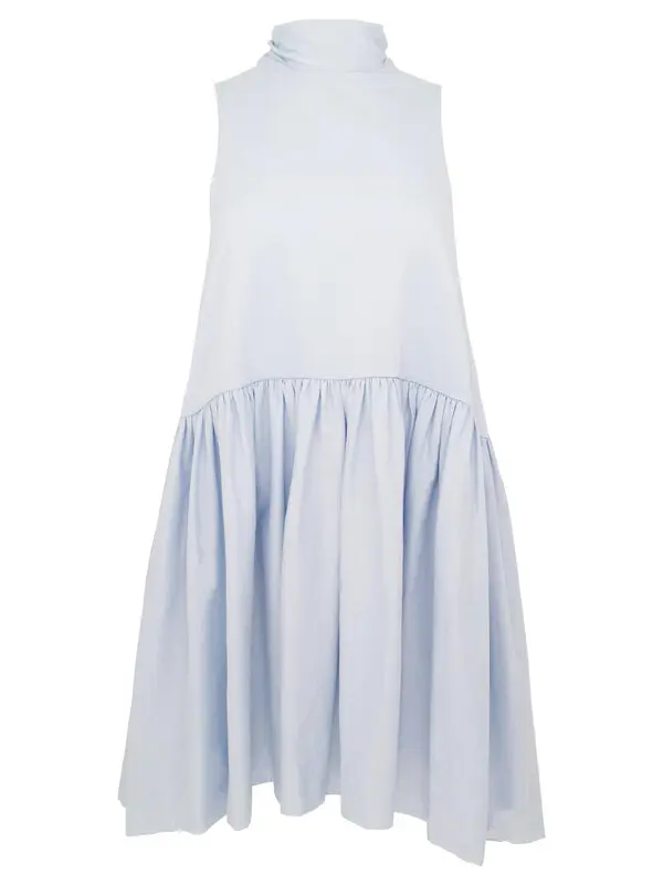 Azeeza Marie Cotton Voile Mini Dress - Powder Blue
