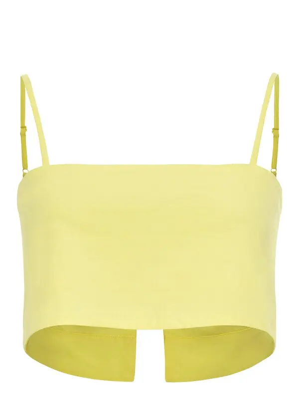 Azeeza Walton Poplin Top - Lemon