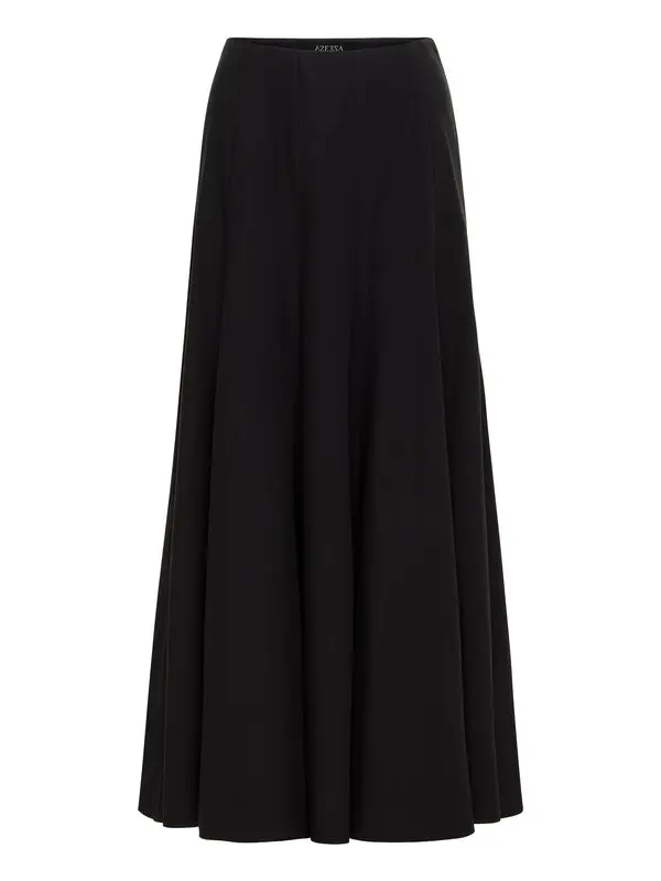 Azeeza Soren Poplin A-line Skirt - Black