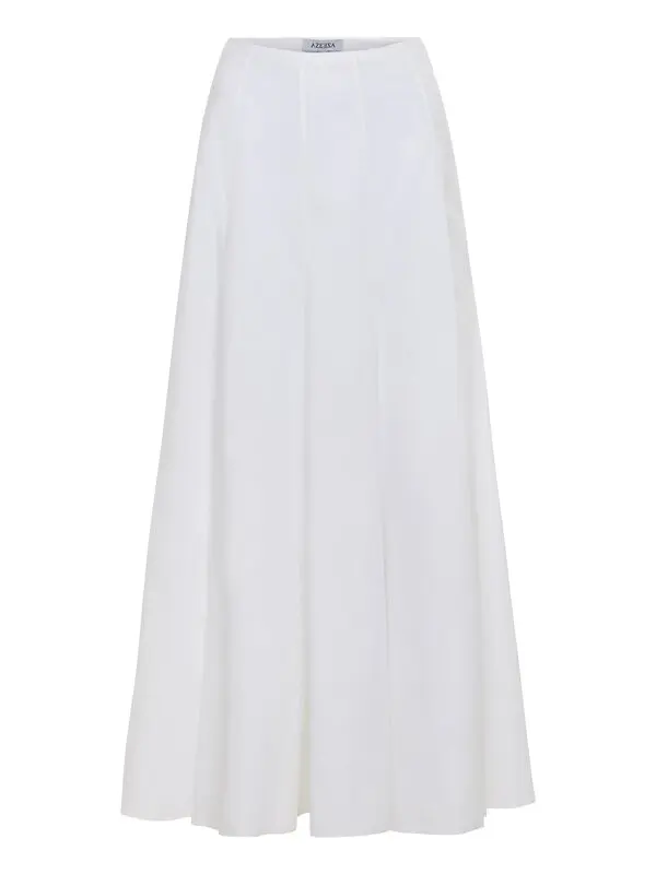 Azeeza Soren Poplin A-line Skirt - White