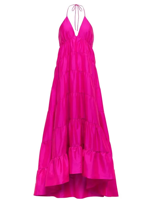 Azeeza Kitty Olesia Taffeta Gown - Ultra Pink