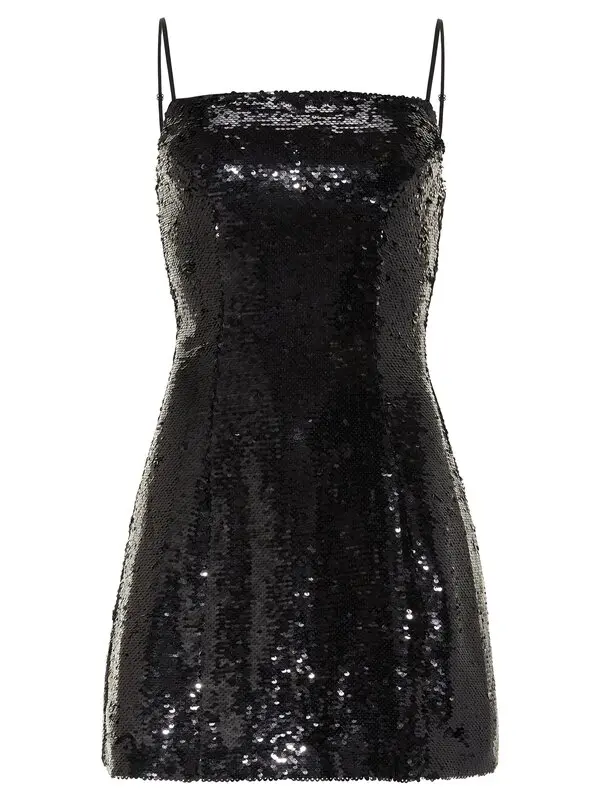 Azeeza Kiara Sequin Mini Dress - Black Sequin
