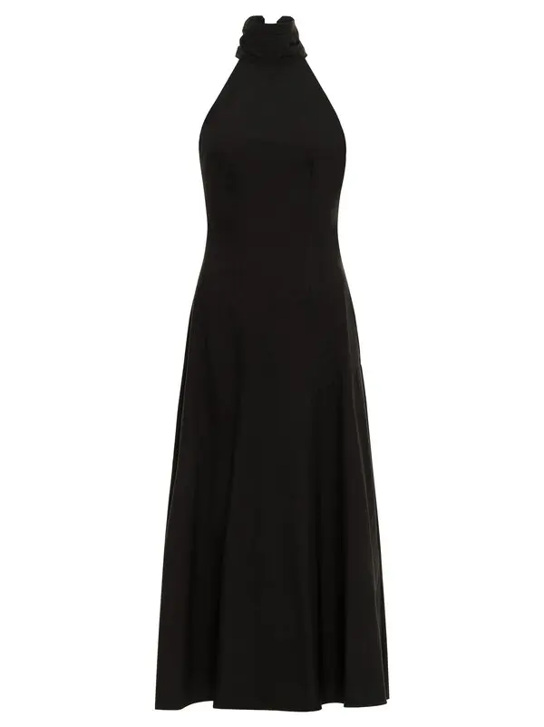 Azeeza Faye Poplin Midi - Black