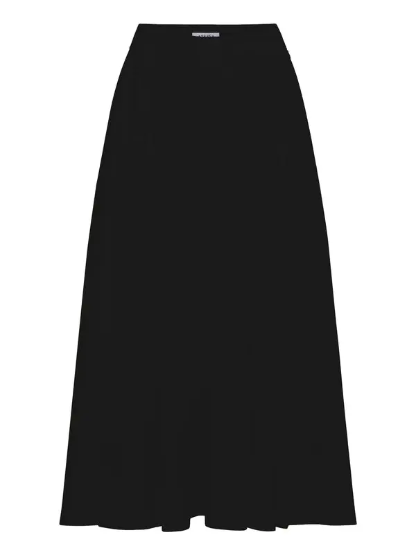 Azeeza Avani Poplin Midi Skirt - Black