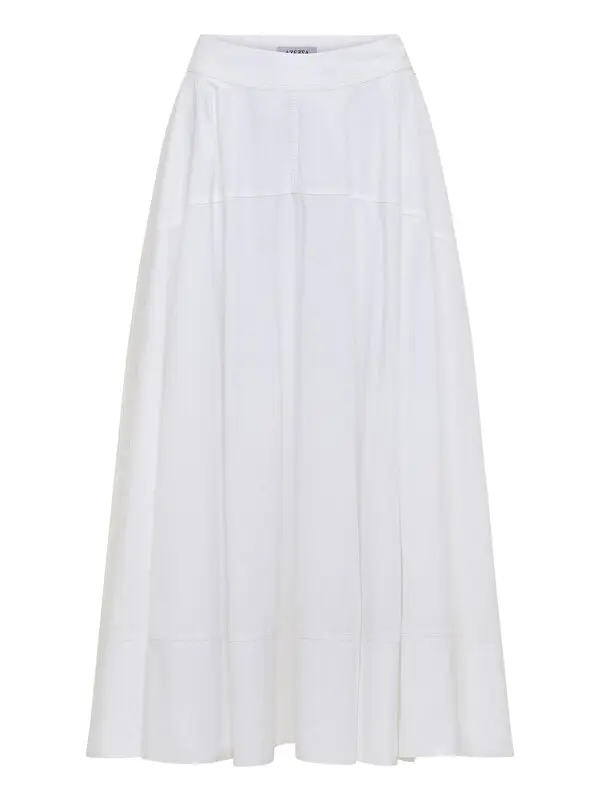 Azeeza Avani Poplin Midi Skirt - White