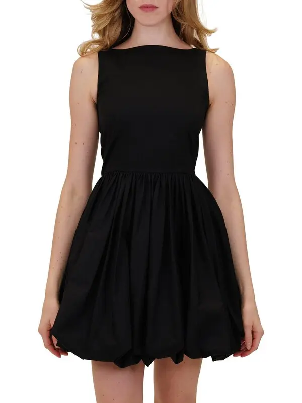 Azeeza Ananya Poplin Mini Dress - Black