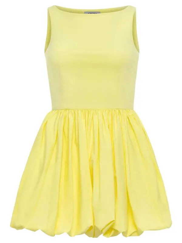 Azeeza Ananya Poplin Mini Dress - Lemon