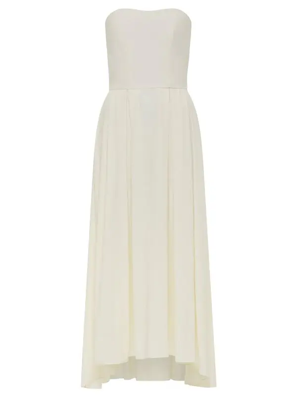Azeeza Ezra Satin Midi Dress - Ivory