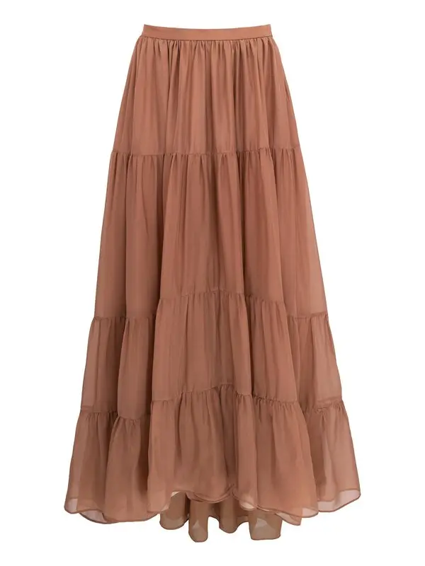 Azeeza Tamar Chiffon Skirt - Mocha