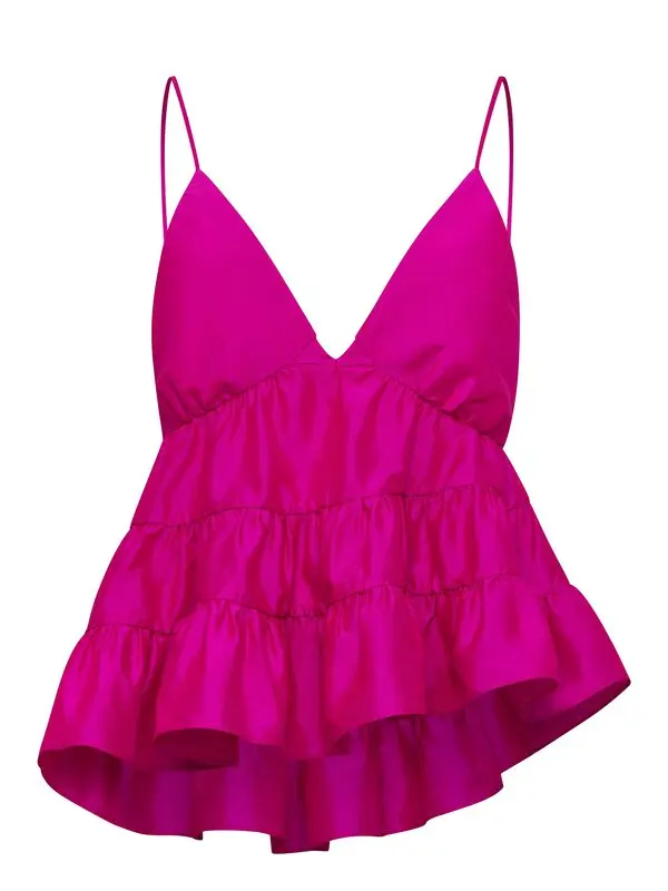 Azeeza Viola Taffeta Top - Magenta