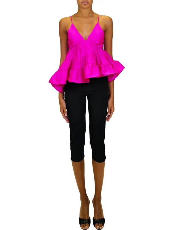 Azeeza Viola Taffeta Top - Magenta