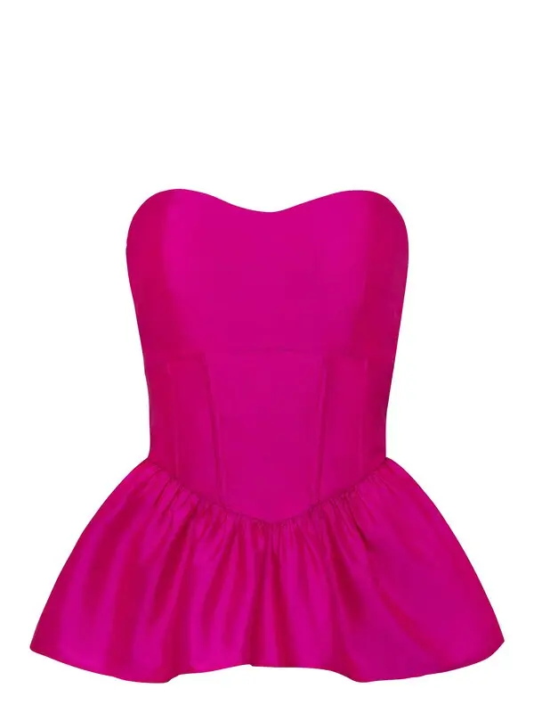 Azeeza Naina Taffeta Top - Magenta