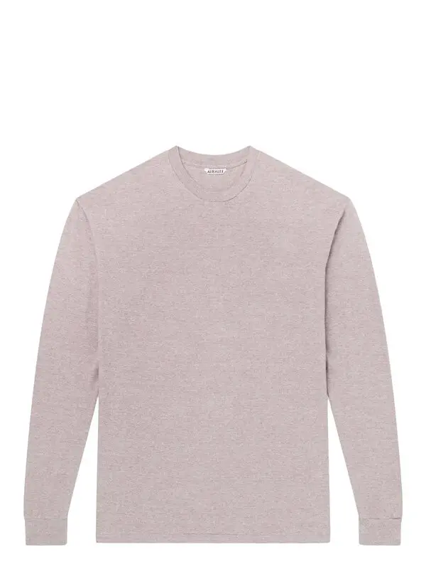 Auralee Cotton-jersey T-shirt - Brown
