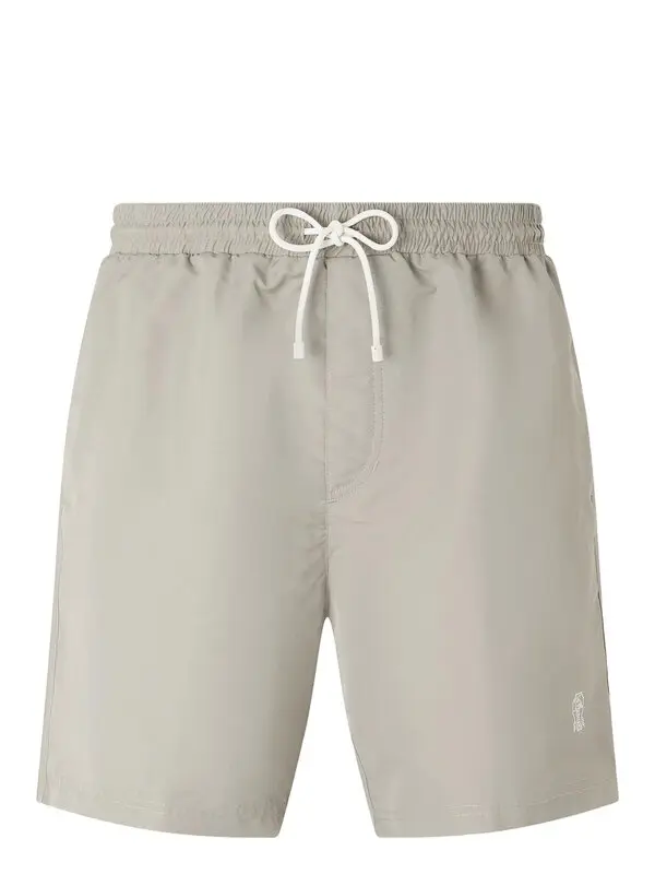 Brunello Cucinelli Straight-leg Mid-length Swim Shorts - Gray