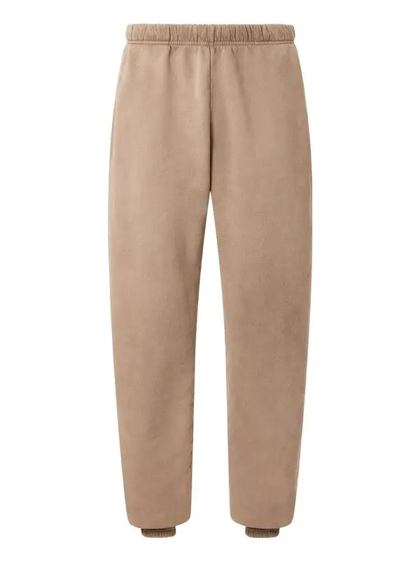 LES TIEN Tapered Garment-dyed Cotton-jersey Sweatpants - Neutrals