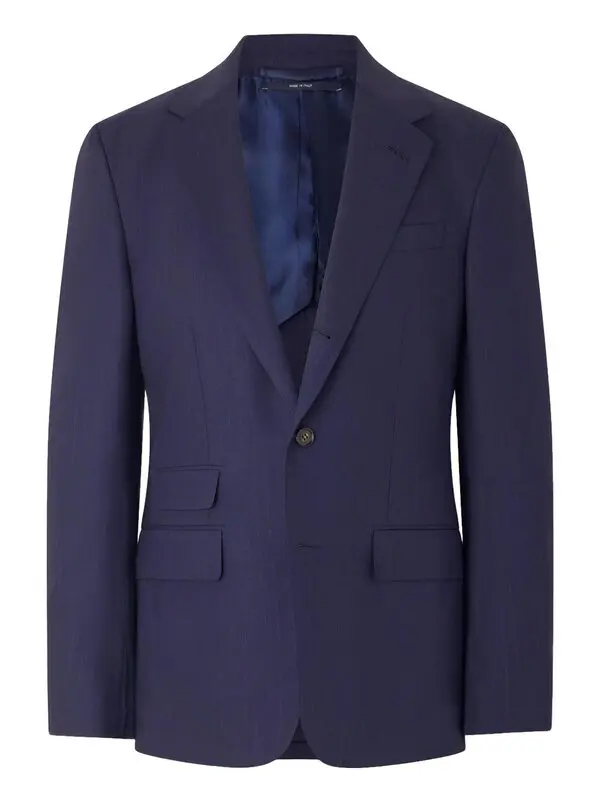 Dunhill Pinstriped Wool Suit Jacket - Blue