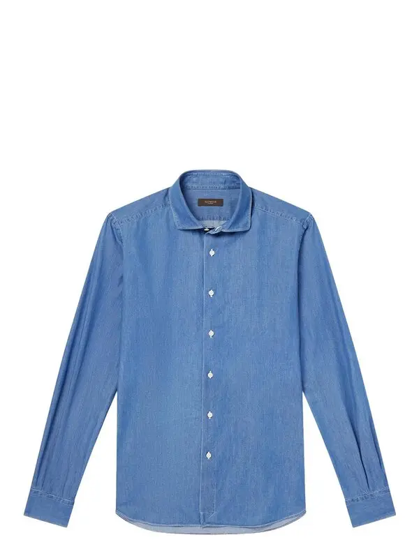 SLOWEAR Slim-fit Denim Shirt - Blue