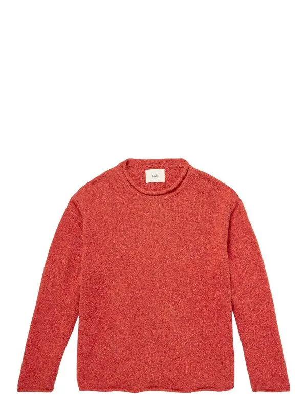 Folk Knitted Sweater - Red