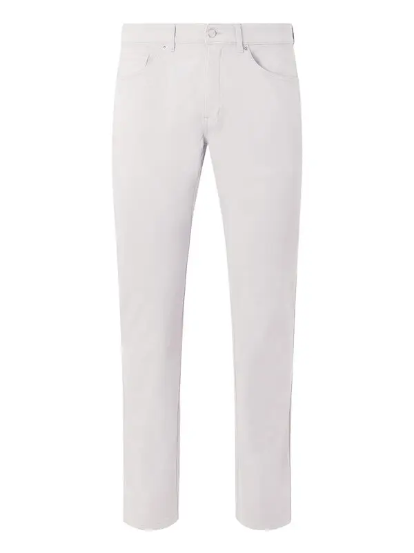 Peter Millar Signature Straight-leg Sateen Trousers - Gray