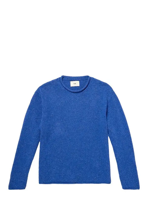 Folk Knitted Sweater - Blue