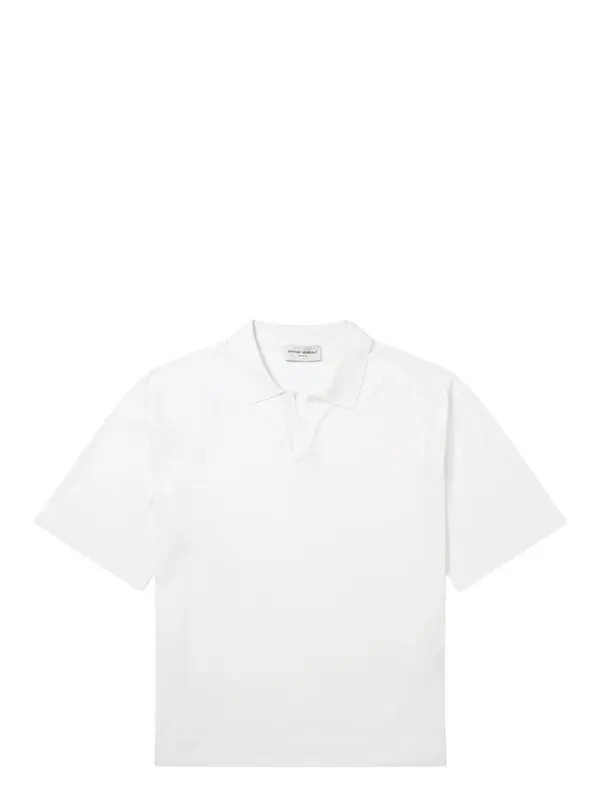 Officine Générale Pele Lyocell And Wool-blend Polo Shirt - Neutrals
