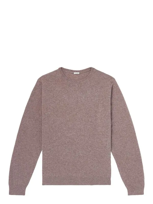 JIL SANDER Wool And Cashmere-blend Crewneck Sweater - Brown