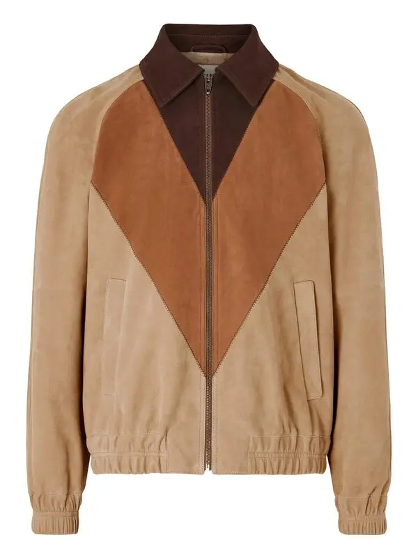 Valentino Garavani Panelled Suede Jacket - Brown