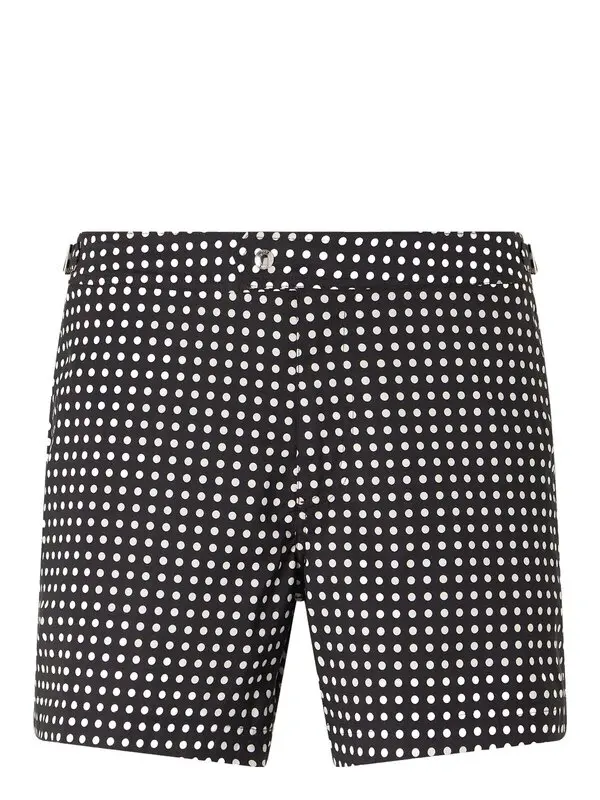 TOM FORD Straight-leg Polka-dot Swim Shorts - Black
