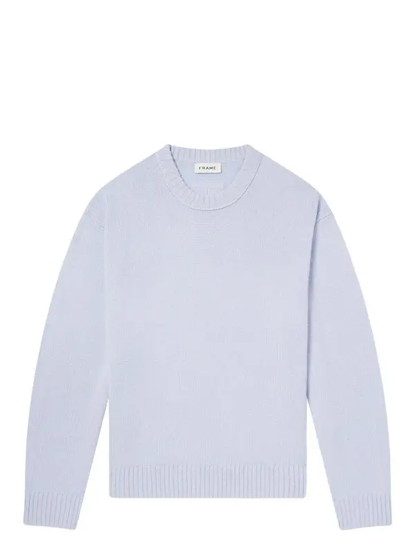 FRAME Cashmere Crew-neck Sweater - Blue