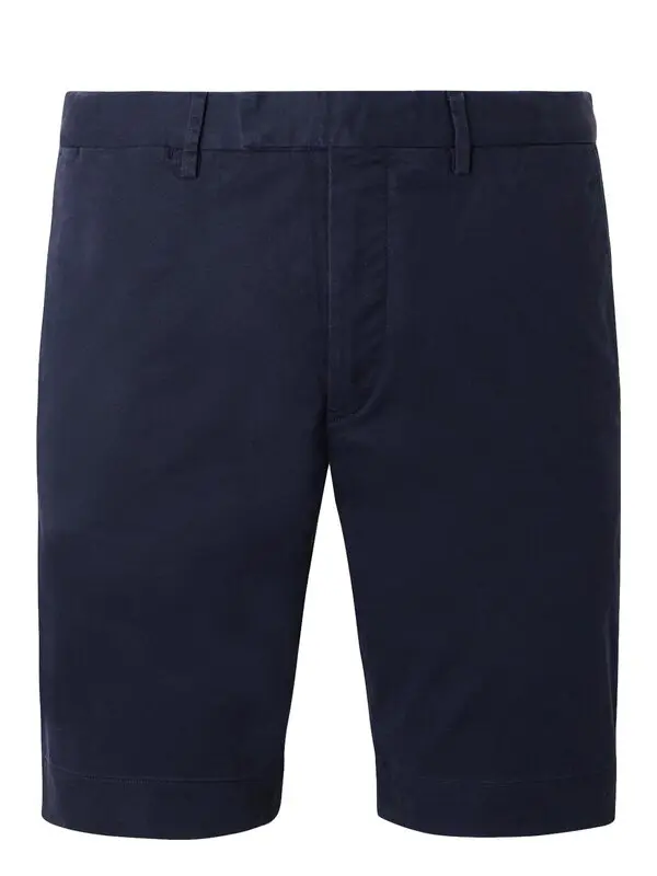 Polo Ralph Lauren Straight-leg Stretch Cotton-twill Shorts - Blue