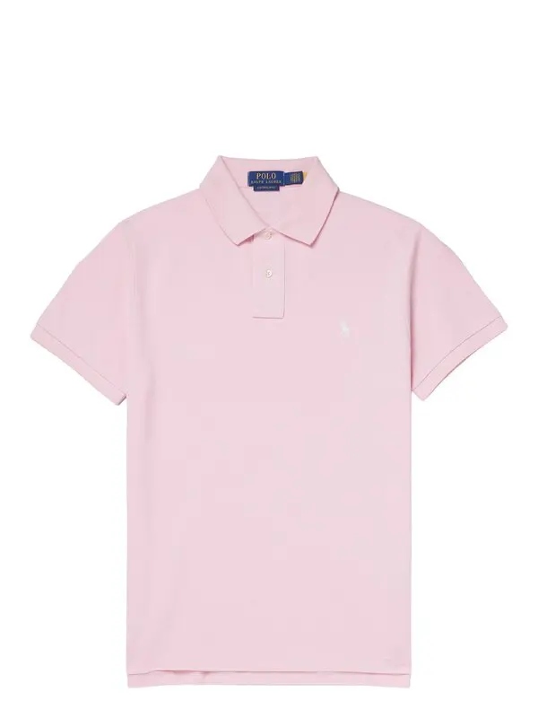Polo Ralph Lauren Logo-embroidered Cotton-jersey Polo Shirt - Pink
