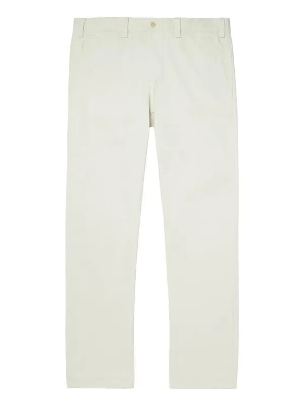 Polo Ralph Lauren Straight-leg Cotton-twill Trousers - Neutrals