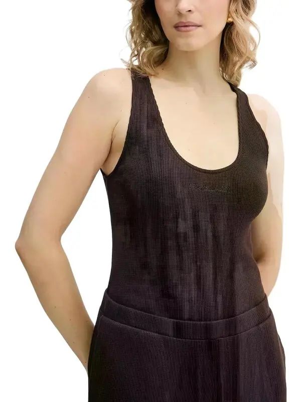 Karl Lagerfeld Waffle-knit Tank Top - Brown